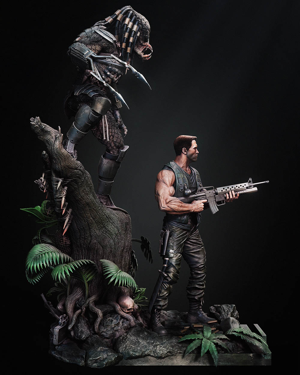 Predator and Dutch Diorama – Sculpture - Klaxium | 3D